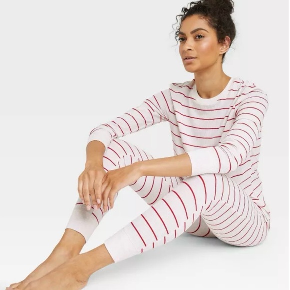 stars above | Intimates & Sleepwear | Womens Red Stripe Thermal Pajama ...